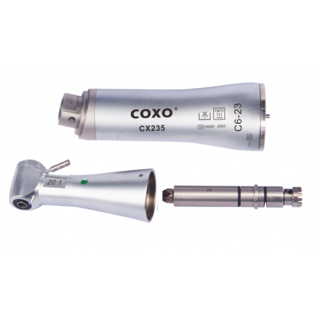 Contre-angle bague verte ration 20 : 1 pour implantologie Coxo